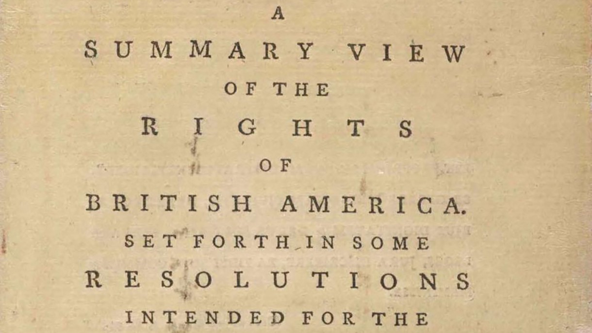 A Summary View of the Rights of British America | Thomas Jefferson's ...
