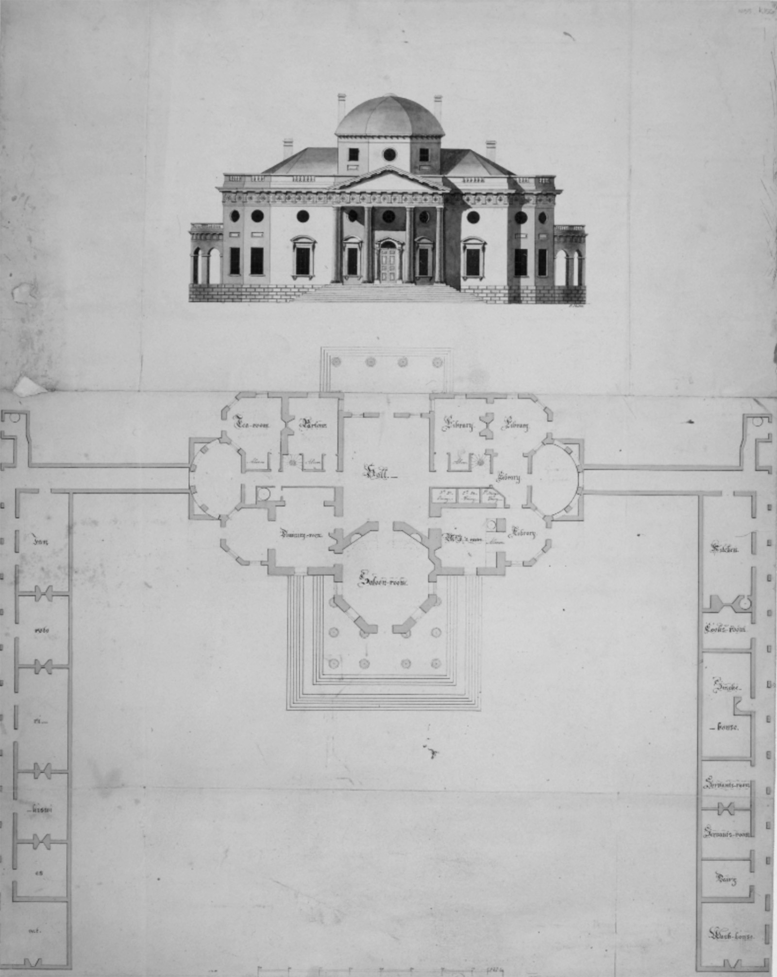 Study for Remodeling Monticello (Drawing) | Thomas Jefferson's Monticello